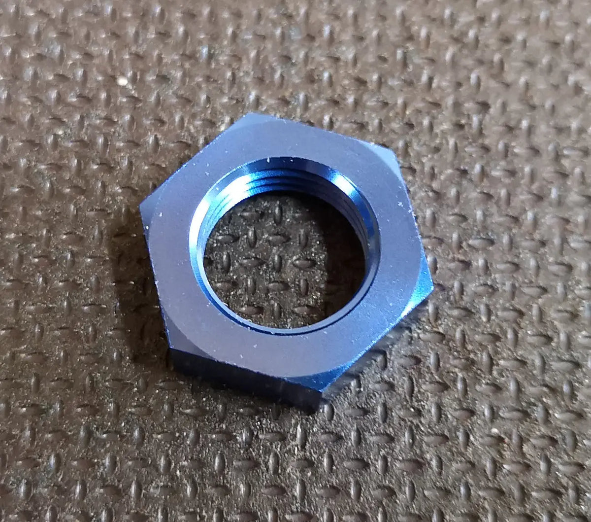 AN6 Bulkhead Lock Nut Anodised Alloy , Fuel Fitting